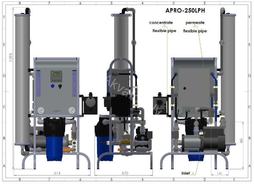 AQUAPHOR APRO M 250 / Compact commercial tipe of low-pressure reverse ...